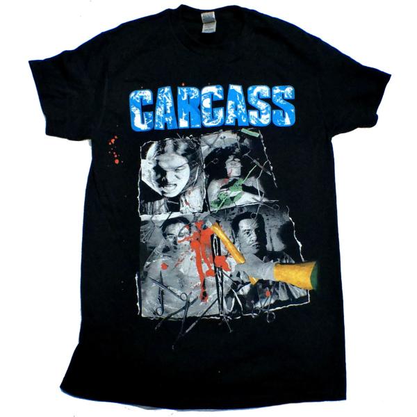 イギリスのゴアグラインド/デスメタルCARCASS Tシャツですバックプリントは画像3.4になりますイギリスのオフィシャルライセンスストアからの輸入品です2022年ライセンス表記【サイズ詳細】Sサイズ 着丈69cm 身幅46cmMサイズ 着...