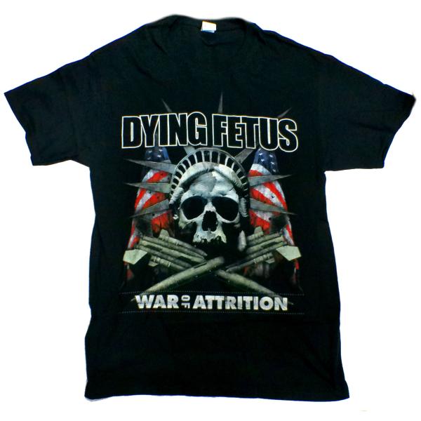メリーランドのデスメタルDYING FETUS Tシャツですバックプリントはありませんアメリカの所属レーベルからの輸入品です【サイズ詳細】Sサイズ　着丈70cm　身幅（脇下）46cmMサイズ　着丈73cm　身幅（脇下）50cmLサイズ　着丈...