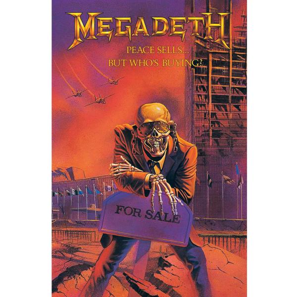 MEGADETH 遮光フラッグですポリエステル素材縦106cm 横65cm