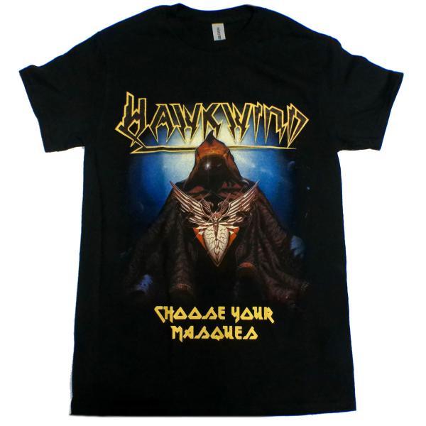 イギリスのロックバンドHAWKWIND Tシャツですバックプリントはありませんイギリスのオフィシャルショップからの輸入品です【サイズ詳細】Sサイズ　着丈70　身幅（脇下）46Mサイズ　着丈73　身幅（脇下）50Lサイズ　着丈76　身幅（脇下...