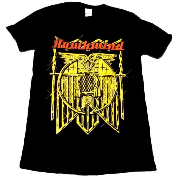 UKサイケデリックロック HAWKWIND　Tシャツですバックプリントはありませんイギリスのオフィシャルショップからの輸入品です【サイズ詳細】Sサイズ　着丈71cm　身幅（脇下）45cmMサイズ　着丈74cm　身幅（脇下）49cmLサイズ　...