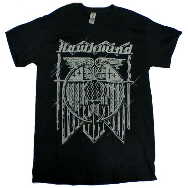 イギリスのロックバンドHAWKWIND Tシャツですバックプリントは画像3.4になりますイギリスのオフィシャルショップからの輸入品です【サイズ詳細】Sサイズ　着丈70　身幅（脇下）46Mサイズ　着丈73　身幅（脇下）50Lサイズ　着丈76　...
