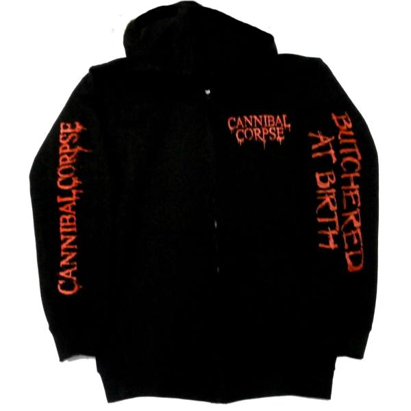 フロリダのデスメタルCANNIBAL CORPSE ジップパーカーですイギリスのオフィシャルショップからの輸入品です【サイズ詳細】Sサイズ 着丈67cm 身幅(脇下)50cmMサイズ 着丈69cm 身幅(脇下)55cmLサイズ 着丈71cm...