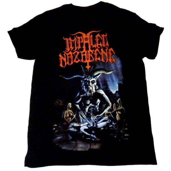 フィンランドのブラックメタルIMPALED NAZARENE Tシャツですイギリスのオフィシャルショップからの輸入品です【サイズ詳細】Sサイズ 着丈71cm 身幅46cmMサイズ 着丈74cm 身幅50cmLサイズ 着丈78cm 身幅54c...