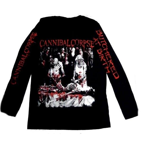 フロリダのデスメタルCANNIBAL CORPSE ロングスリーブシャツです袖リブはありませんイギリスのオフィシャルショップからの輸入品です【サイズ詳細】Sサイズ　着丈70cm　身幅（脇下）44cmMサイズ　着丈71cm　身幅（脇下）48c...