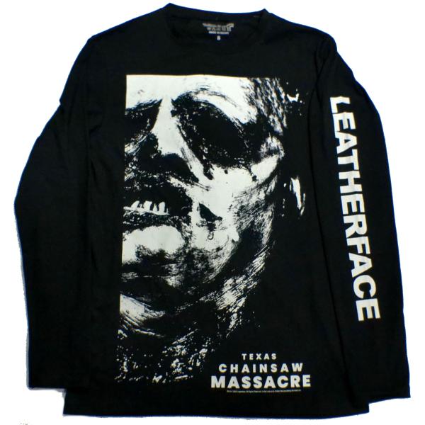 1974年公開「悪魔のいけにえ」TEXAS CHAINSAW MASSACRE ロングスリーブシャツですバックプリントは画像3.4になります袖リブのないボディですUKのオフィシャルショップからの輸入品です【サイズ詳細】Sサイズ　着丈68cm...