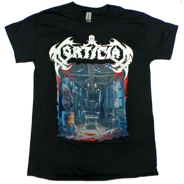 NYのブルータルデスメタルMORTICIAN Tシャツですバックプリントは画像3.4になりますアメリカの所属レーベルからの輸入品です【サイズ詳細】Sサイズ　着丈70cm　身幅(脇下)46cmMサイズ　着丈73cm　身幅（脇下）50cmLサイ...