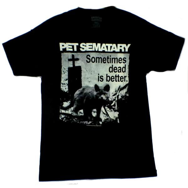 1989年公開映画「ペットセメタリー」Tシャツです従来より着丈が長いボディになりますバックプリントはありませんアメリカのオフィシャルSHOPからの輸入品です【サイズ詳細】Sサイズ　着丈72m　身幅（脇下）47cmMサイズ　着丈75cm　身幅...