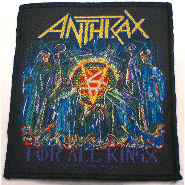 ANTHRAX 布刺しゅうパッチです(糊なし)縦100mm 横90mm