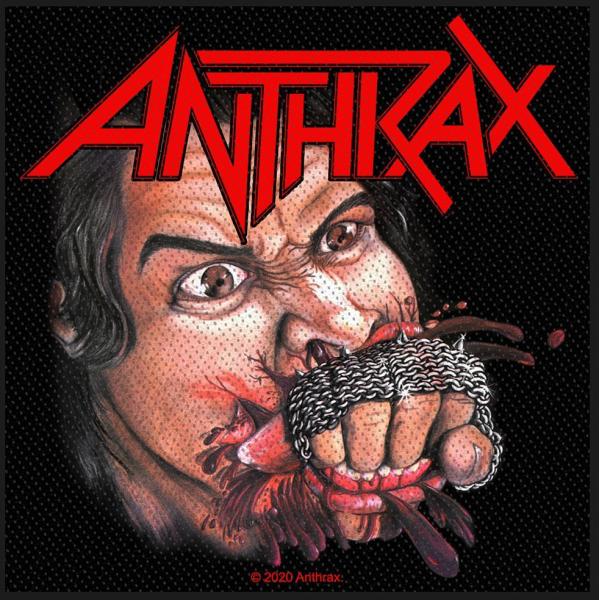 ANTHRAX 布刺しゅうパッチです(糊なし)縦100mm 横100mm
