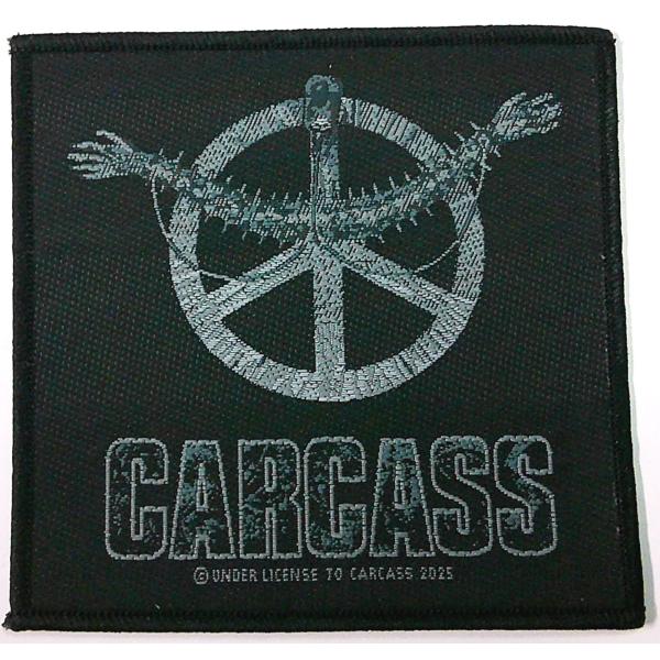 CARCASS 布刺しゅうパッチです(糊なし)縦100mm 横95mm