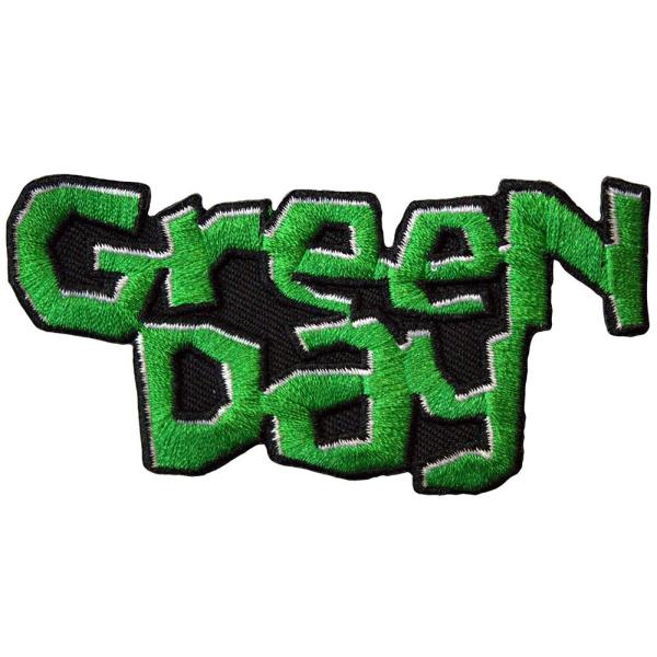GREEN DAY 布刺しゅうパッチです裏面に糊がありますのでアイロン接着可能です縦40mm 横95mm