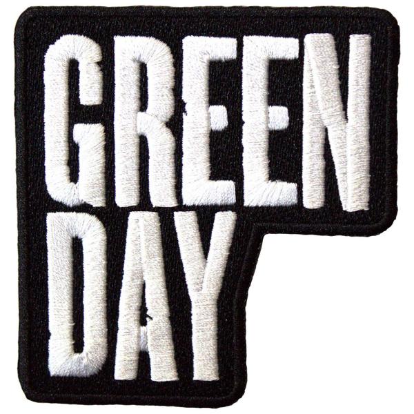 GREEN DAY 布刺しゅうパッチです裏面に糊がありますのでアイロン接着可能です縦80mm 横80mm