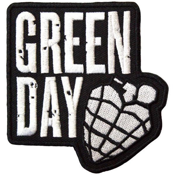 GREEN DAY 布刺しゅうパッチです裏面に糊がありますのでアイロン接着可能です縦90mm 横85mm