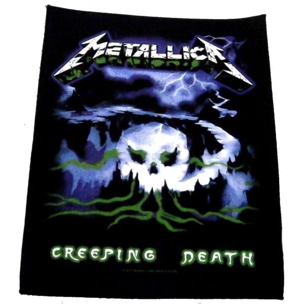 METALLICA 布バックパッチです(糊なし)縦35.5cm　横(上)29.5cmイギリスのオフィシャルショップからの正規輸入品です