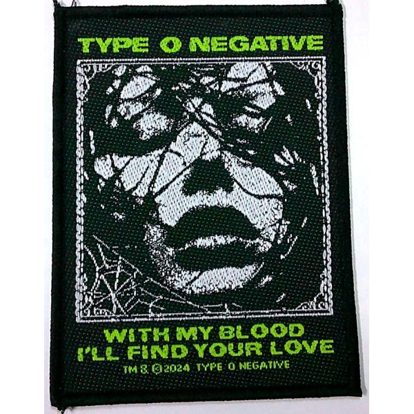 TYPE O NEGATIVE 布刺しゅうパッチです裏面に糊はありません縦100mm 横75mm
