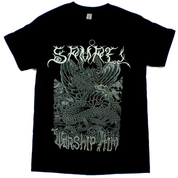 スイスのブラックメタルSAMAEL Tシャツですバックプリントは画像3.4になりますイギリスのオフィシャルショップからの輸入品です【サイズ詳細】Sサイズ　着丈70　身幅（脇下）46Mサイズ　着丈73　身幅（脇下）50Lサイズ　着丈76　身幅...