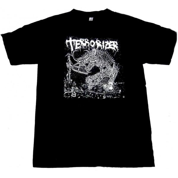フロリダのグラインド/デスメタル TERRORIZER TシャツですアメリカのオフィシャルSHOPからの輸入品ですバックプリントはありません【サイズ詳細】Sサイズ　着丈70　身幅（脇下）46Mサイズ　着丈73　身幅（脇下）50Lサイズ　着丈...