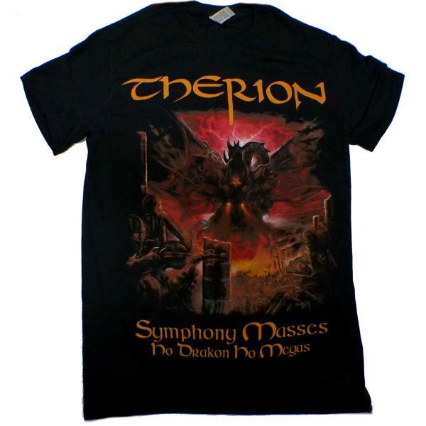 スウェーデンのシンフォニックメタルTHERION Tシャツですバックプリントは画像3.4になりますUKのオフィシャルマーチショップからの輸入品です【サイズ詳細】Sサイズ　着丈70cm　身幅（脇下）46cmMサイズ　着丈73cm　身幅（脇下）...