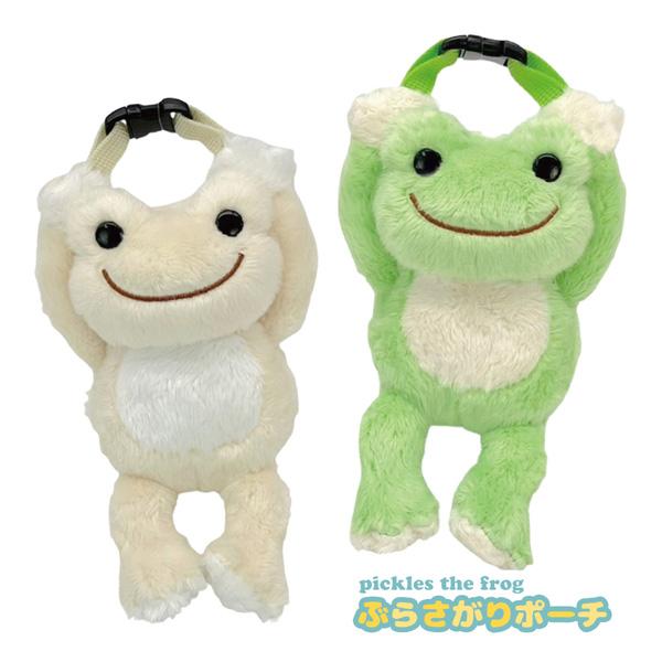 ぶらさがりポーズがキュートなピクルスのぶらさがりポーチが新登場！手のひらサイズでバッグなどにぶら下げやすいサイズ感です。背中のチャックを開けると小物入れになってます。ベーシック・わたげの2種類展開。かわいいから揃えてぶら下げたいね！「カエル...