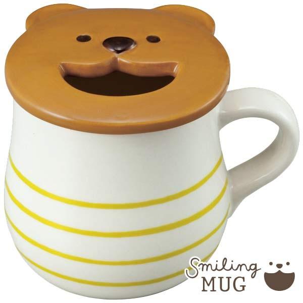 DECOLE/デコレの食卓こものシリーズ。食卓を彩る可愛いアイテム盛りだくさん♪ 「そろそろ一息つきません？」そんな呼びかけが聞こえてきそうなほんわか可愛いアニマル食器。 こちらは、スマイリングマグ。にっこりスマイルナ動物たちとティータイム...