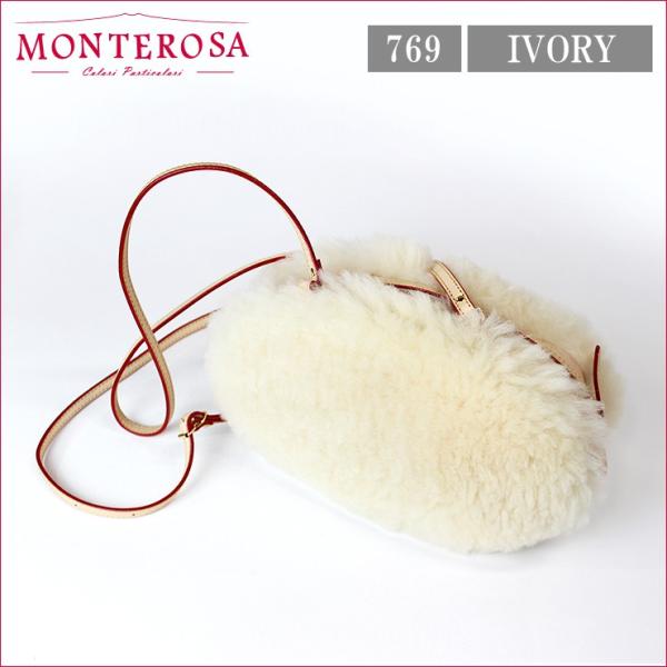 日本のこだわりかばんメーカー「モンテローザ」の大人かわいいムートンバッグ。熟練の職人が上質の素材を使って丁寧に作り上げています。天然ムートンとウール糸の手編みニットのコンビ。付属革にベジタブルタンニンヌメを使用。優しく上品な雰囲気の中にも存...