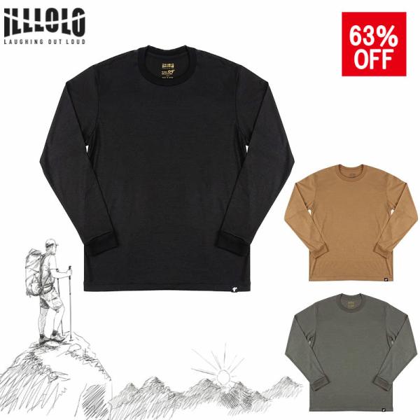 イルローロ 長袖 ロンT ロゴ無し ILLLOLO NIKKE AXIO Wool Long T オーストラリア産メリノウールの繊維束内側にフィラメントを交撚することで、細く強い快適性を極めたNIKKE AXIO（ニッケ アクシオ）を使用。...
