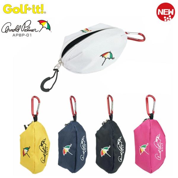 アーノルドパーマー ボールポーチ APBP-01ゴルフボール3個入用 フック付特 長 3個入用 ボールケースカラビナ付きでベルトなどに通して持ち運びできますティーも収納出来て便利です。サイズW15×H6×D6cm質量 40ｇ素材 ポリエステ...