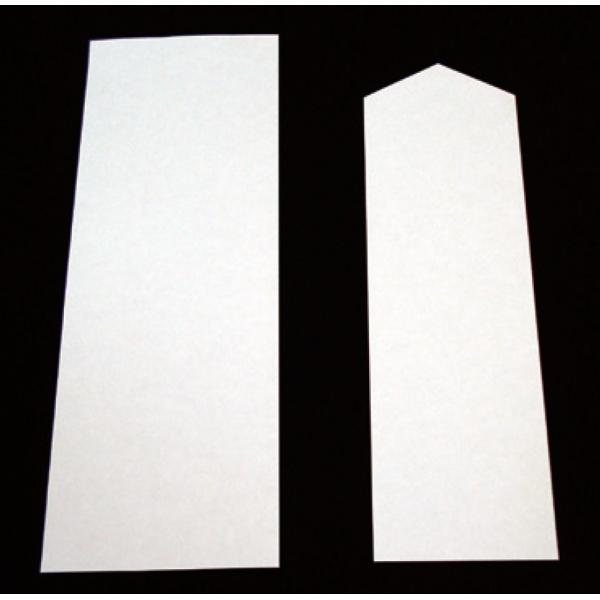 木目柄プリンター用紙を張り付けるタックボードです。再剥離シール　再剥離タイプサイズ　270mm×110mm　4mm厚　25枚入り山型加工は追加料金となります。   「お問合せ」よりお問合せ下さい。