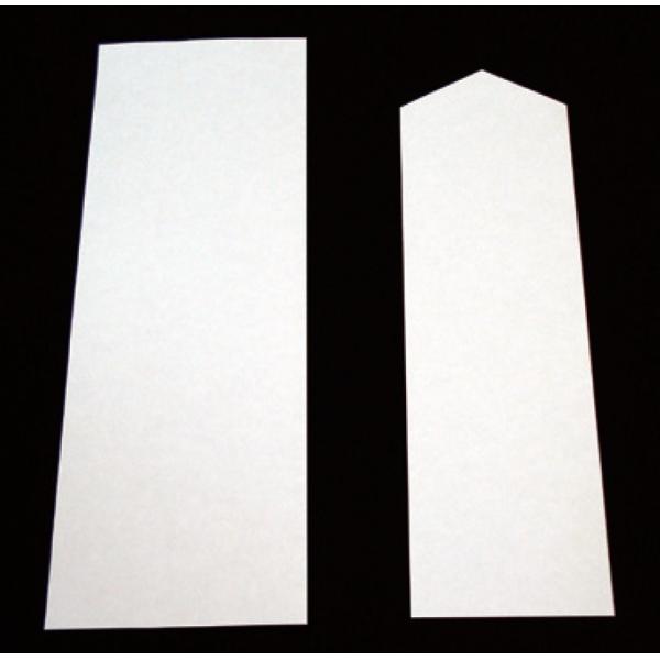 木目柄プリンター用紙を張り付けるタックボードです。再剥離シール　再剥離タイプサイズ　長方形300mm×120mm　4mm厚　25枚入り   山型加工は追加料金となります。   「お問合せ」よりお問合せ下さい。