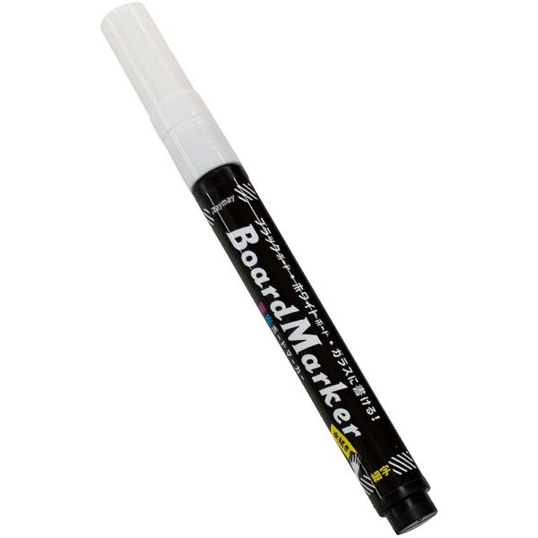 商品名：直液式ボードマーカー ボード用 黒板用 ガラス用 極細 ホワイト No.1784サイズ：直径12×H126mm インク量：3.0cc ペン先：丸芯 1.0mm幅ホワイトボード、ブラックボード、ガラス、アクリルに筆記可能