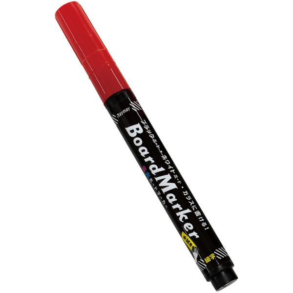 商品名：直液式ボードマーカー ボード用 黒板用 ガラス用 極細 レッド No.1785サイズ：直径12×H126mm インク量：3.0cc ペン先：丸芯 1.0mm幅ホワイトボード、ブラックボード、ガラス、アクリルに筆記可能