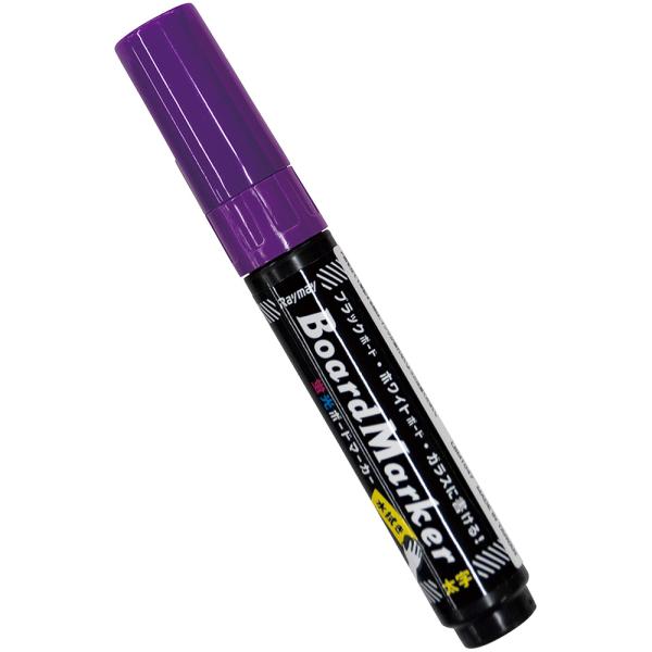 商品名：直液式ボードマーカー ボード用 黒板用 ガラス用 太字 パープル No.1894サイズ：直径18×H125mm インク量：8.0cc ペン先：平芯 8.0mm幅ホワイトボード、ブラックボード、ガラス、アクリルに筆記可能