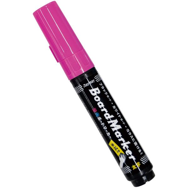 商品名：直液式ボードマーカー ボード用 黒板用 ガラス用 太字 ピンク No.1895サイズ：直径18×H125mm インク量：8.0cc ペン先：平芯 8.0mm幅ホワイトボード、ブラックボード、ガラス、アクリルに筆記可能