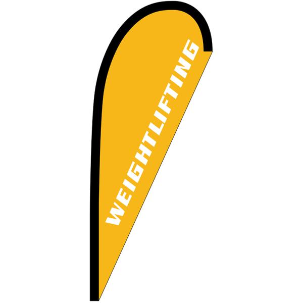 商品名：WEIGHTLIFTING ウエイトリフティング Pバナー (小サイズ) No.29822サイズ：約 W670×H1650mm素材：ポリエステル生地 (ポンジ)仕立て：左棒袋 (黒バイアス)、下レザーハトメ (1箇所)