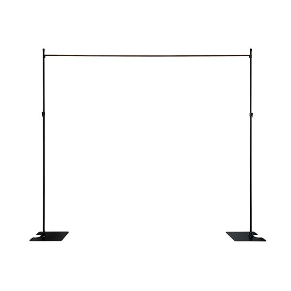 商品名：催事用横幕スタンド No.45537サイズ：W2000×H1300〜2400×200mm素材：PVC・スチール【ご注意事項】本商品は法人様限定商品です。運送便の都合上、個人様宅には配達ができかねます。配送先には法人様の宛名・ご住所を...