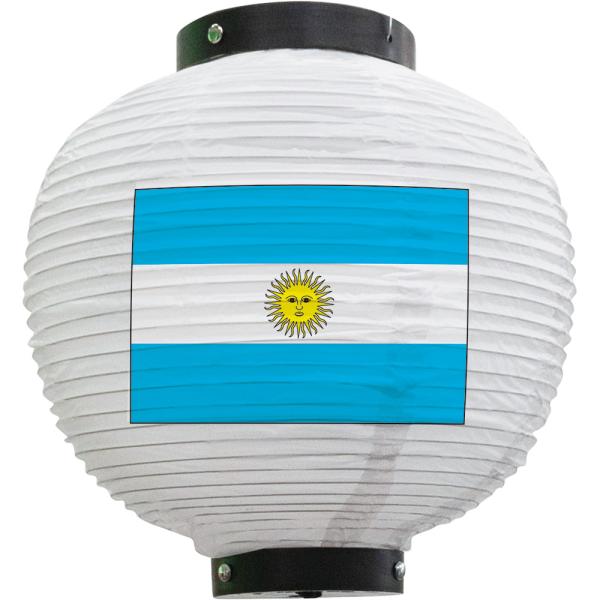 商品名：フルカラー提灯 八寸丸型 アルゼンチン （白） No.54409サイズ：直径 約240×H250mm素材：ビニール仕立て：カッティングシール、文字１面