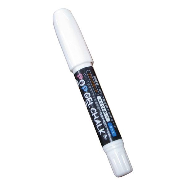 商品名：ポップゲルチョーク ボード用 黒板用 ホワイト No.63539線幅：約4mmチョークのような表現で書き味がなめらかです。また発色が鮮やかです。ブラックボード・ホワイトボード・ガラスに使用可能。ウェットタオルでサッと一拭きで消すこと...