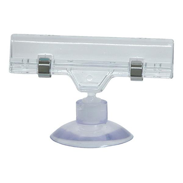 ●商品名：POP器具 吸盤クリップ （BC-Q） （クリア） ［No.857］●サイズ：W80×H50mm、吸盤直径40mm●クリップ開口幅：10mmまで　厚さ6mmまでのポップ推奨です。●素材：アクリル樹脂（PMMA）、樹脂（POM）、ビ...
