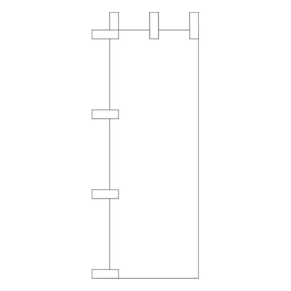 商品名：ミニのぼり旗 無地 白 KM-35サイズ：W100×H280mm素材：ポリエステル生地 (ポンジ)仕立て：ヒートカット、左チチ (上3個、横4個)ポスト投函配達：ミニのぼり30枚まで可／代引・日時指定不可ポスト投函配達：ミニのぼり用...
