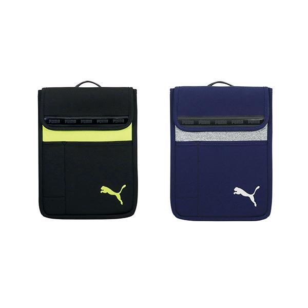 PUMA ノートPC・タブレットケース前ポケットに充電ケーブル・タッチペン・イヤホン等が入り、本体にはB5サイズのプリントやノートも入れられる！持ち手付きで、力の弱い子供でもランドセルへの出し入れがしやすく、持ち運びにも便利（耐荷重3kg）...