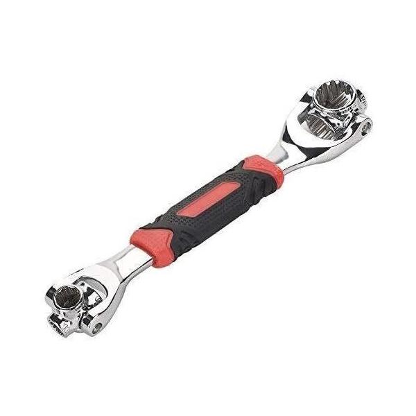 機械修理、自動車修理、家庭のメンテナンスなどに最適です！48 in 1ソケットレンチ複数のレンチややツールキットは必要ありません♪48のレンチを一つに組み合わせることで、大幅に作業の効率化を図れます。多種類のボルト＆ナットに対応六角ミリ・イ...