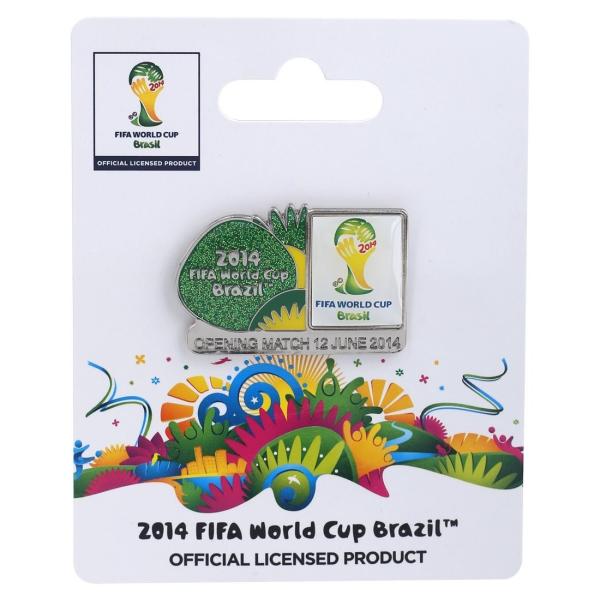 商品名：2014 FIFA ワールドカップ 公式グッズ ピンバッジ本体サイズ :約W36×H40mm 対象性別 :男女共用 2014FIFAワールドカップ公式のピンバッジです。2014年のFIFAワールドカップ限定商品のため、在庫限りです！爆買
