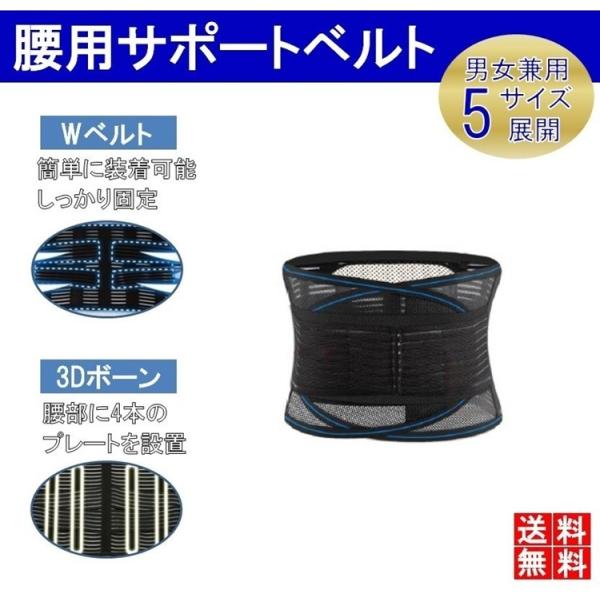 薄手のメッシュ素材なので軽くて通気性に優れ、オールシーズン着用可能。伸縮素材の二段式補助ベルトによって作業時やスポーツ時でもずれにくく、着用したまま簡単に締め付け加減を微調整できます。適度な弾力の特殊弾性ボーンを背面に4本内蔵した腰サポータ...