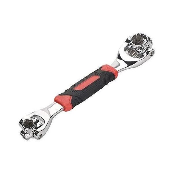 機械修理、自動車修理、家庭のメンテナンスなどに最適です！48 in 1ソケットレンチ複数のレンチややツールキットは必要ありません♪48のレンチを一つに組み合わせることで、大幅に作業の効率化を図れます。多種類のボルト＆ナットに対応六角ミリ・イ...