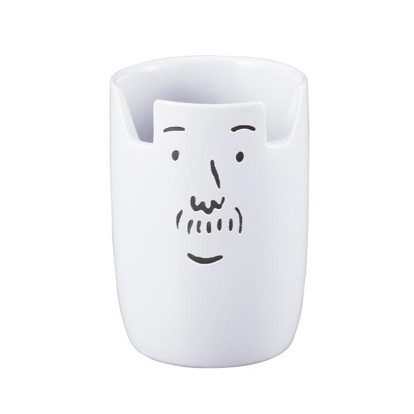 ROMANCE GRAY GENTLEMAN商品名：メガネ＆ペンカップ やさしいおじさんメガネスタンドとしてもペンスタンドとしても使用可能サイズ：φ75×h105mm材質：陶製【購入前にお読みください】※出荷前に検品はしておりますが製造時に...