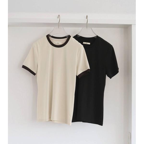 ◇Compact Ringer T-Shirtsコンパクトに仕上げたリンガーTシャツ。なめらかで程よくマットな質感のカットソー素材を使用し、上品に仕上げた一枚。襟ぐりと袖口には編み立てのリブを使用し、すっきりとした表情に。アイボリーはブラウ...
