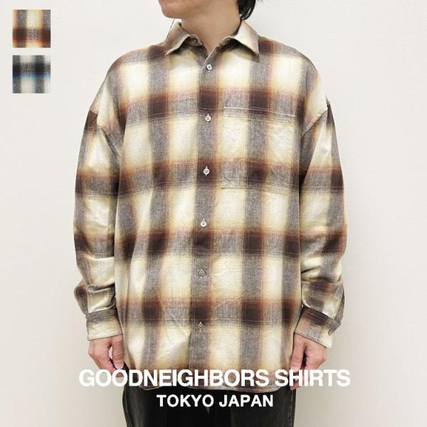 JOHN.F FRANNEL CHECK SHIRT品番 BCS-142羽織りとしても着用できる、レギュラーカラーのワイドフィットシャツ。ドロップショルダーのたっぷりしたサイズ感とやや裾に向かって広がるAラインシルエットが特徴で、シャツを着...