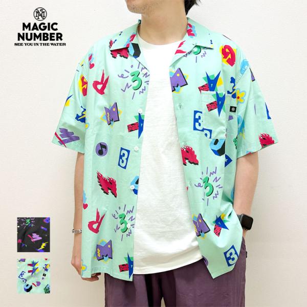 MAGIC NUMBER「THE MAGIC NUMBER OPEN COLLAR S/S SHIRT」品番 24SS-MN001POPなオリジナルグラフィックが目を惹くオープンカラーシャツ。ブランド名の由来のひとつでもある、ニューヨークで...