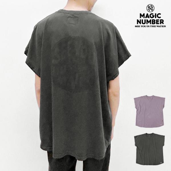 MAGIC NUMBER「SEE YOU IN THE WATER XV DOLMAN T-SHIRT」品番 25SS-MN009ストーンバイオウォッシュによる自然なフェード感とヴィンテージ感を表現した一枚。色褪せたような加工により見えにく...